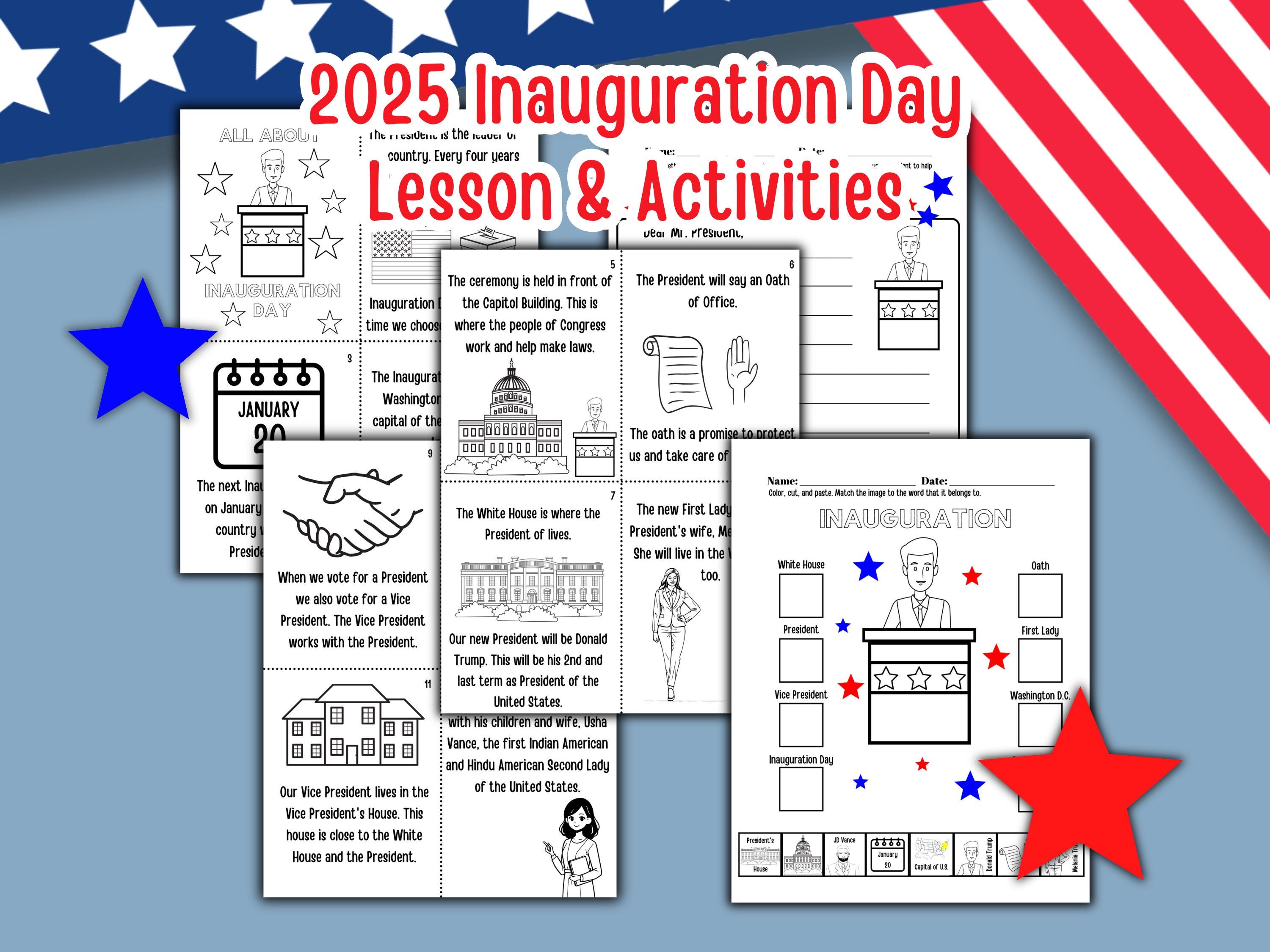 2025 Presidential Inauguration Day Lesson and Activities, Donald Trump ...