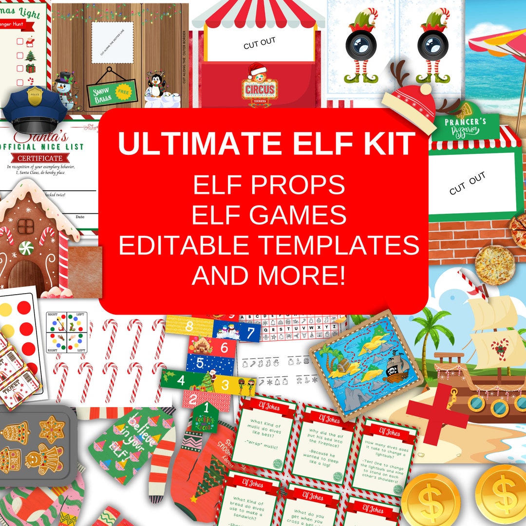Elf Kit Bundle, Printable Christmas Elf Kit, Elf Props, Elf Arrival ...