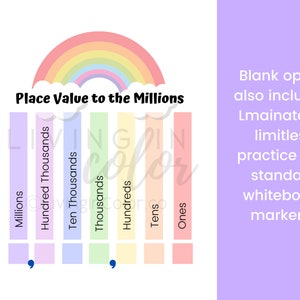 Place Value Chart, Printable Classroom Chart, Printable Homeschool ...