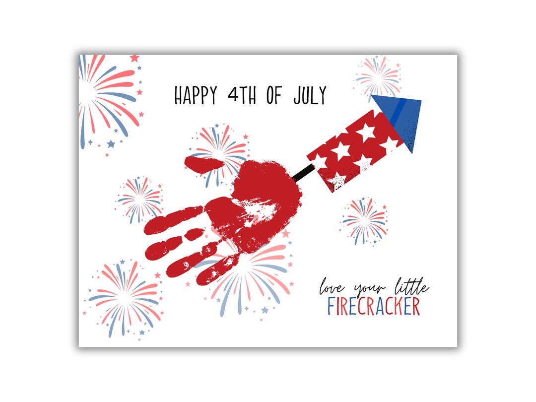 4th of July Handprint Art Gift, 4th of July Activity, Preschool ...