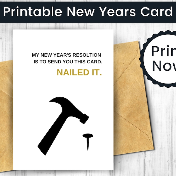Funny New Years Card - Etsy