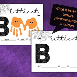 Baby's First Halloween Handprint Art, Halloween Footprint Keepsake ...