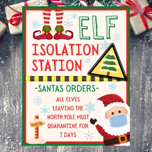 Elf Quarantine Kit Printable, Elf Quarantine Letter, Printable Elf ...
