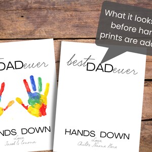 Fathers Day Hand Print Craft, Personalized Fathers Day Gift From Kids ...