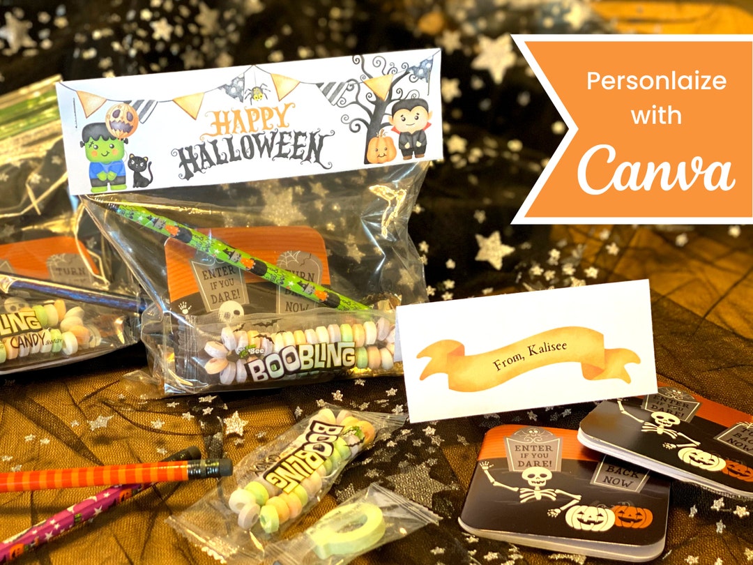 Printable Halloween Tags, Halloween Treat Tags, Printable Halloween ...
