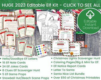 Elf Kit Holiday Kindness Project Elf Kit Elf Bundle Elf - Etsy