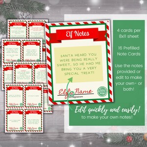 Editable Elf Note Cards, Elf Activity Cards, Printable Mischief Cards ...