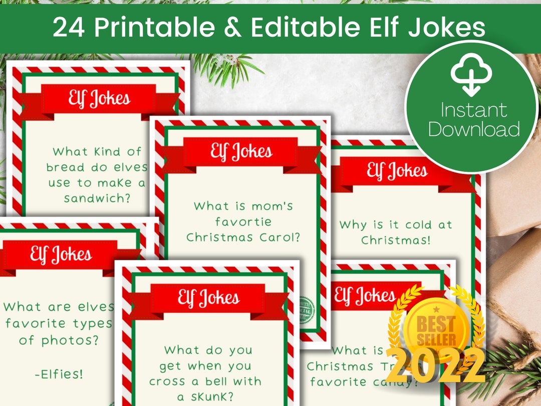 Editable Elf Joke Cards, Printable Elf Ideas Elf Ideas, Elf Props ...