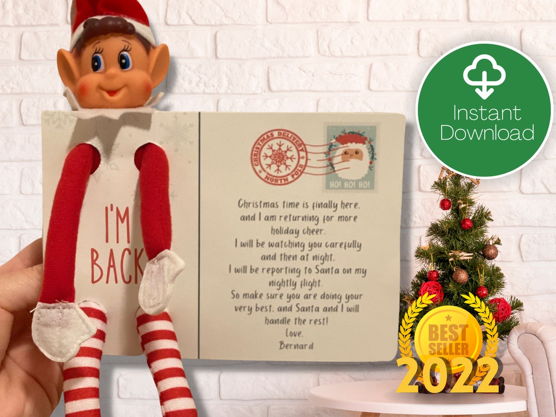 Elf Arrival Letter Post Card, Editable Elf Letter, Elf Printable, Elf ...