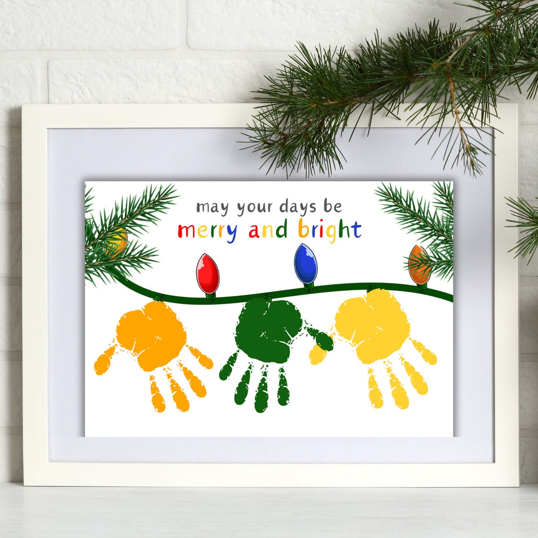 Christmas Handprint Craft, Christmas Handprint Art, Christmas Hand ...