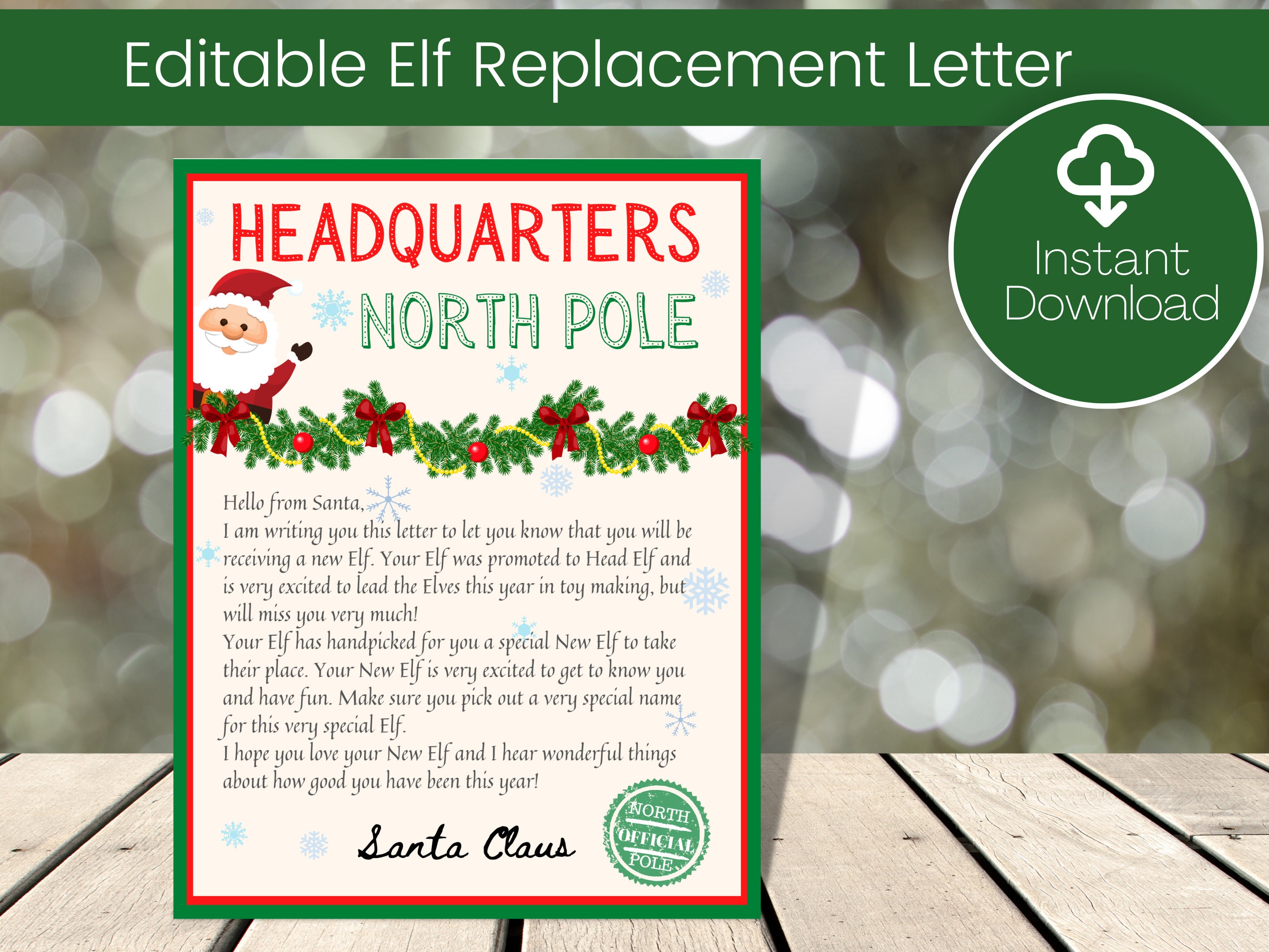 Editable Elf Replacement Letter Elf Letter Elf Welcome - Etsy
