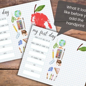 My First Day of School Sign, Kindergarten Pre-k Daycare Pre-school ...