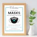 Printable Mask Sign Fully Editable Mask Sign Editable Mask - Etsy