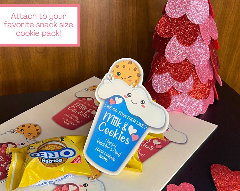 Cookies and Milk Kids Valentine Printables Chips Ahoy Cookies, School ...
