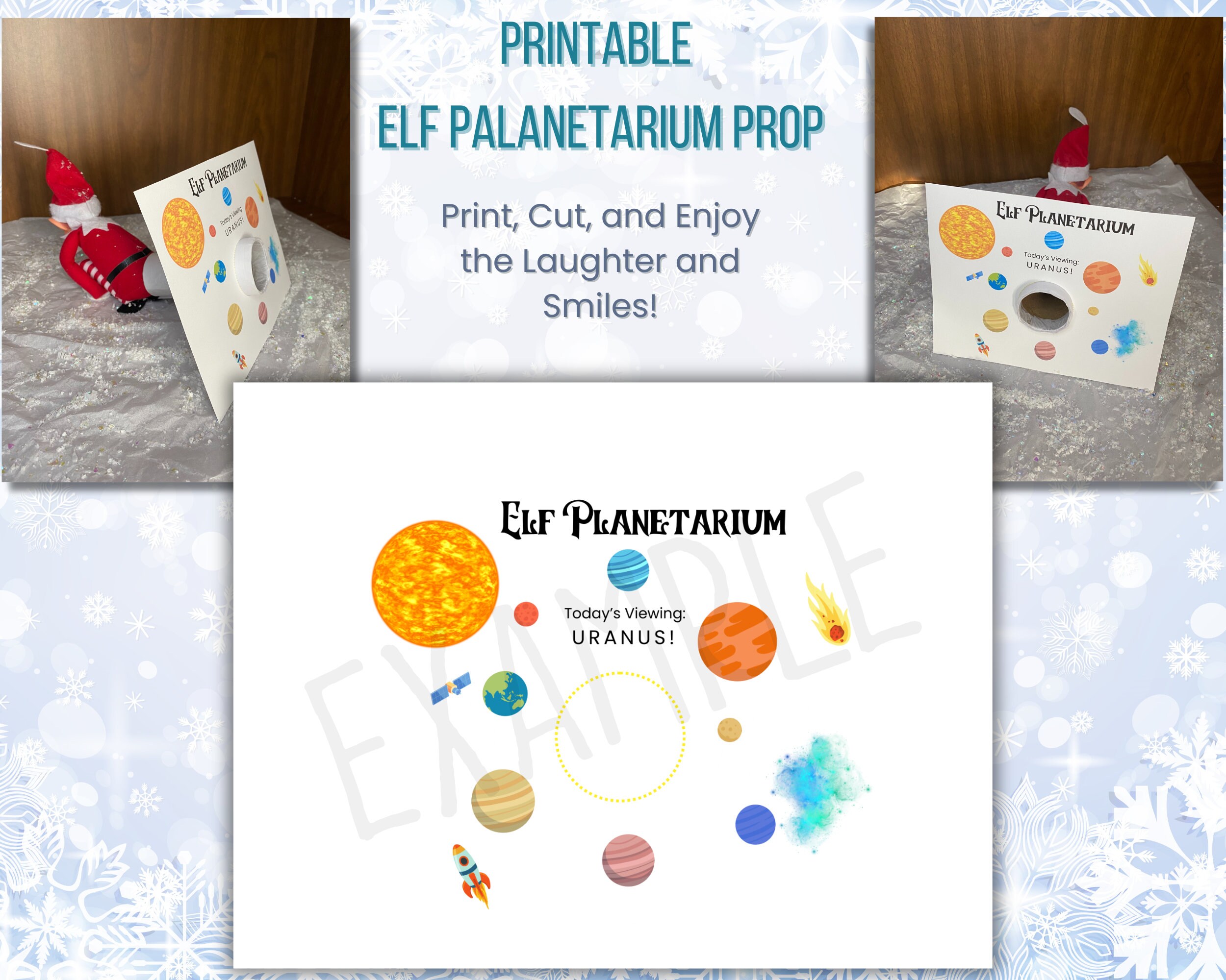 Elf Planetarium, Printable Elf Accessories, Elf Uranus Printable, Elf ...