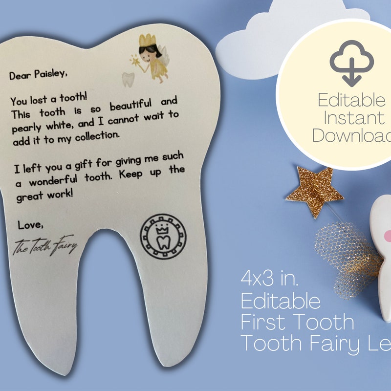 Tiny Tooth Fairy Letter - Etsy