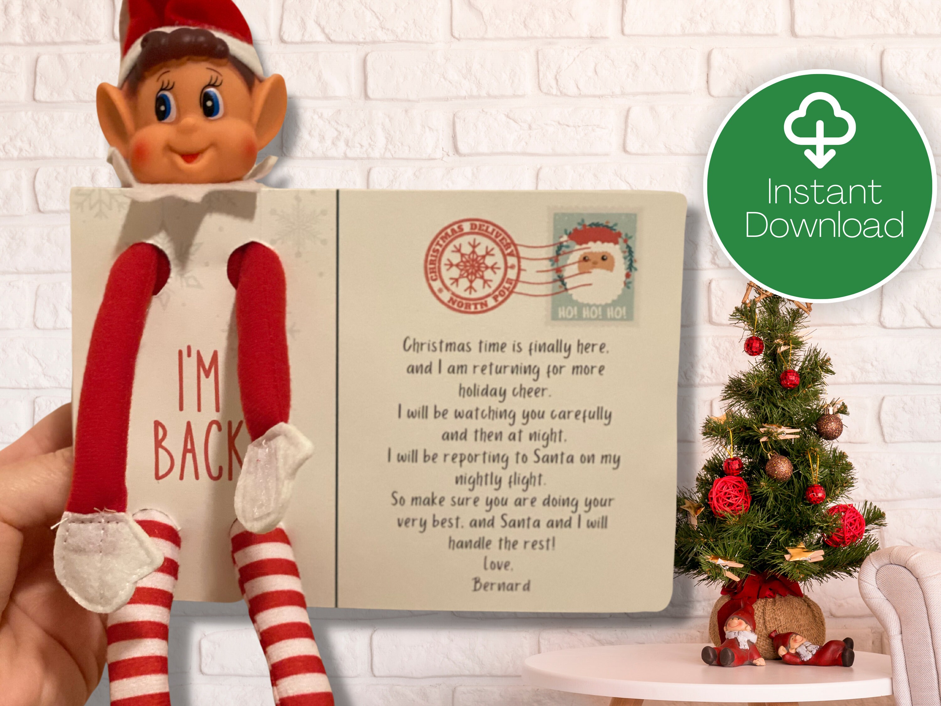 Elf Arrival Letter Post Card Editable Elf Letter Elf - Etsy