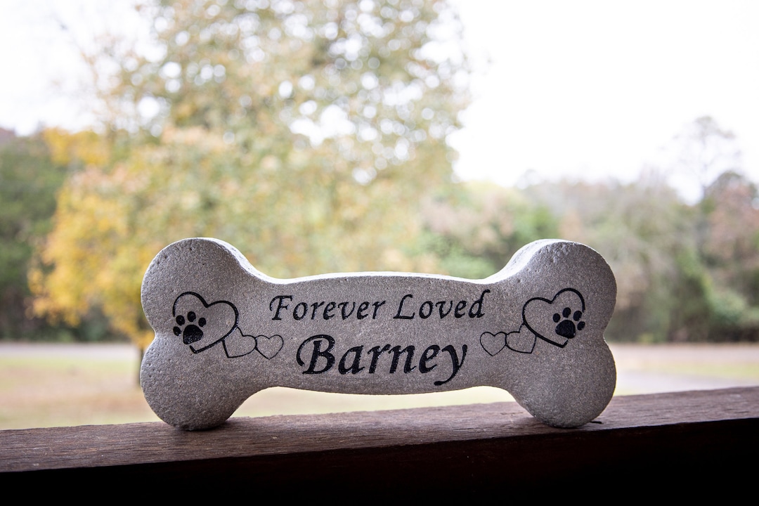 Pet Memorial Stone Bone Shaped Dog Headstone Pet Loss Gift - Etsy