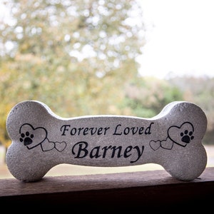 Pet Memorial Stone - Bone Shaped | Dog Headstone | Pet Loss Gift - Etsy