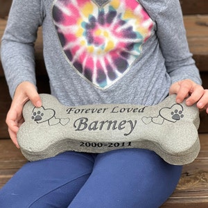 Pet Memorial Stone - Bone Shaped | Dog Headstone | Pet Loss Gift - Etsy