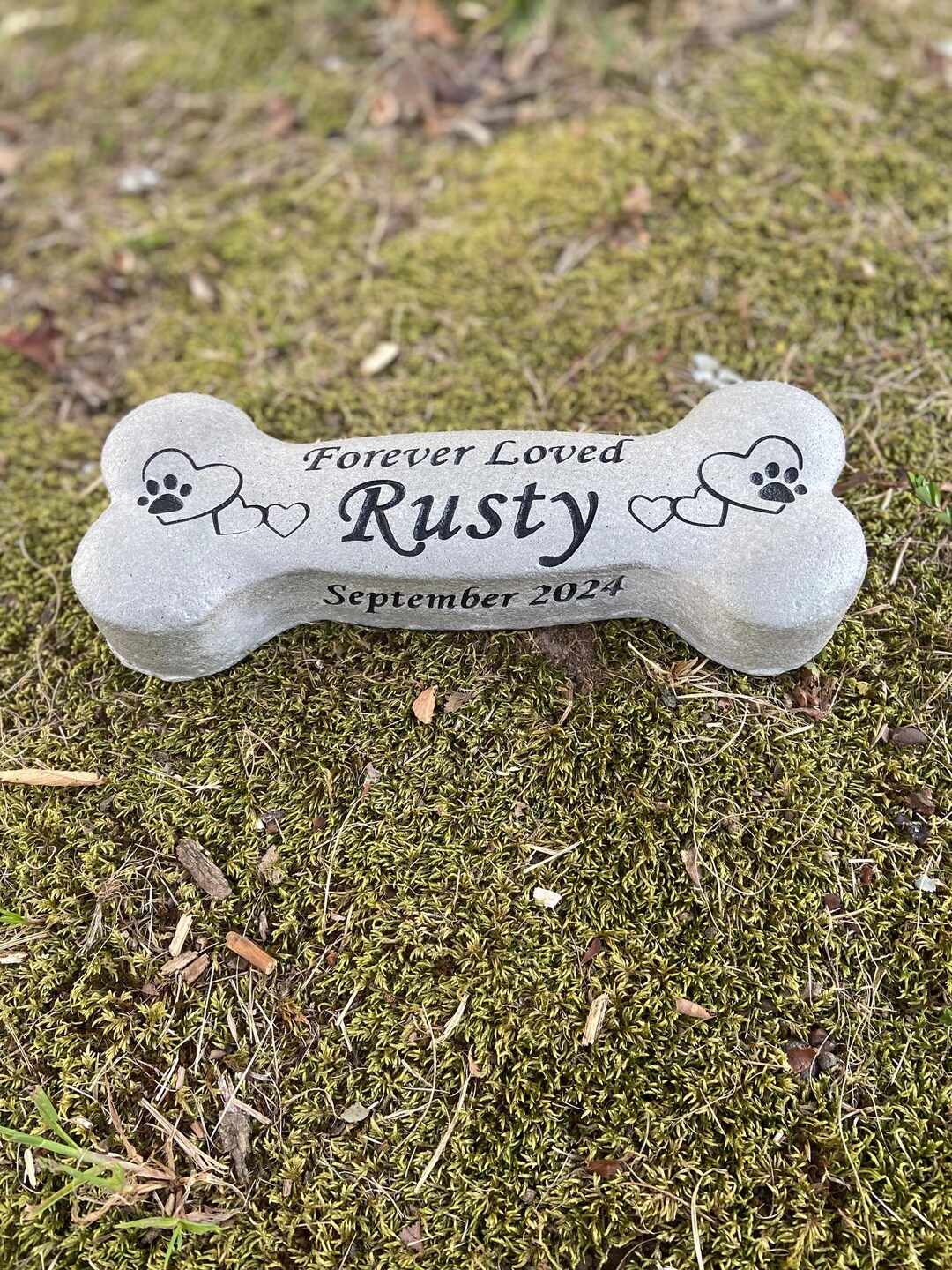 Pet Memorial Stone - Bone Shaped | Dog Headstone | Pet Loss Gift - Etsy