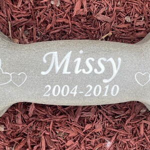 Pet Memorial Stone Bone Shaped Dog Headstone Pet Loss Gift - Etsy