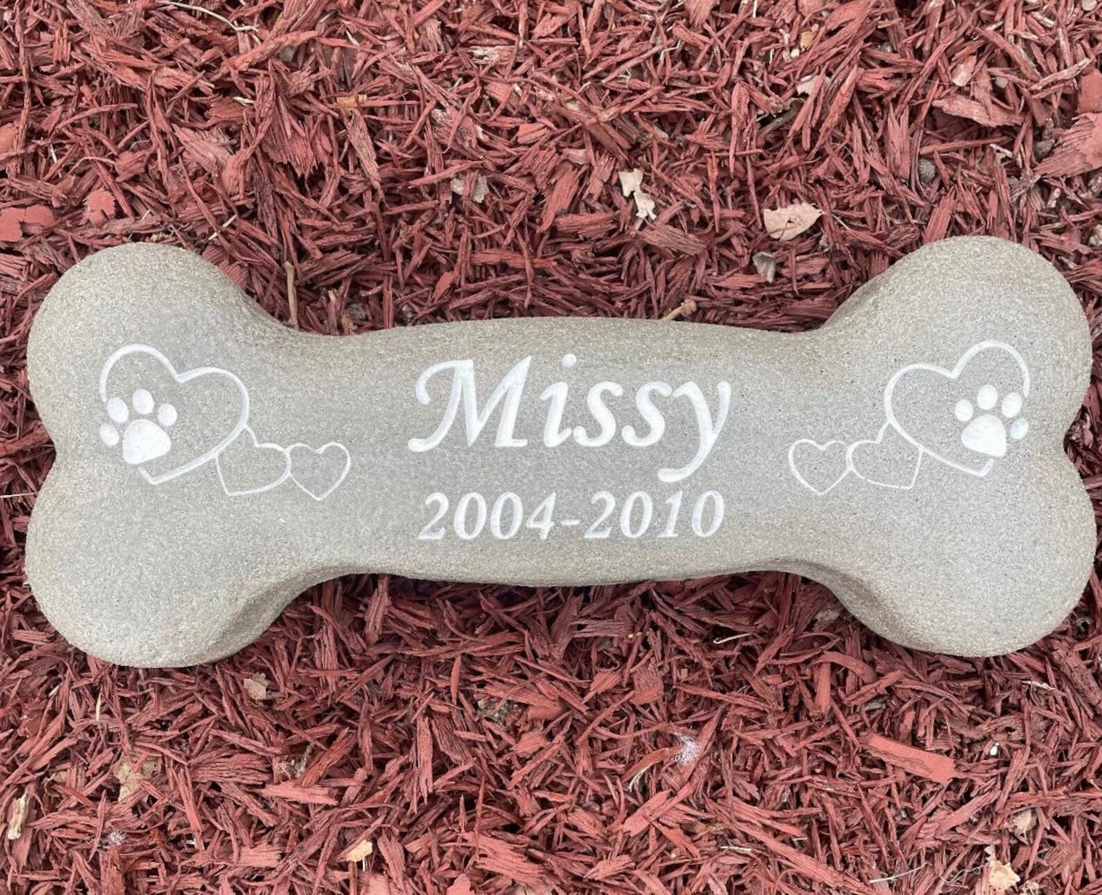 Pet Memorial Stone Bone Shaped Dog Headstone Pet Loss - Etsy