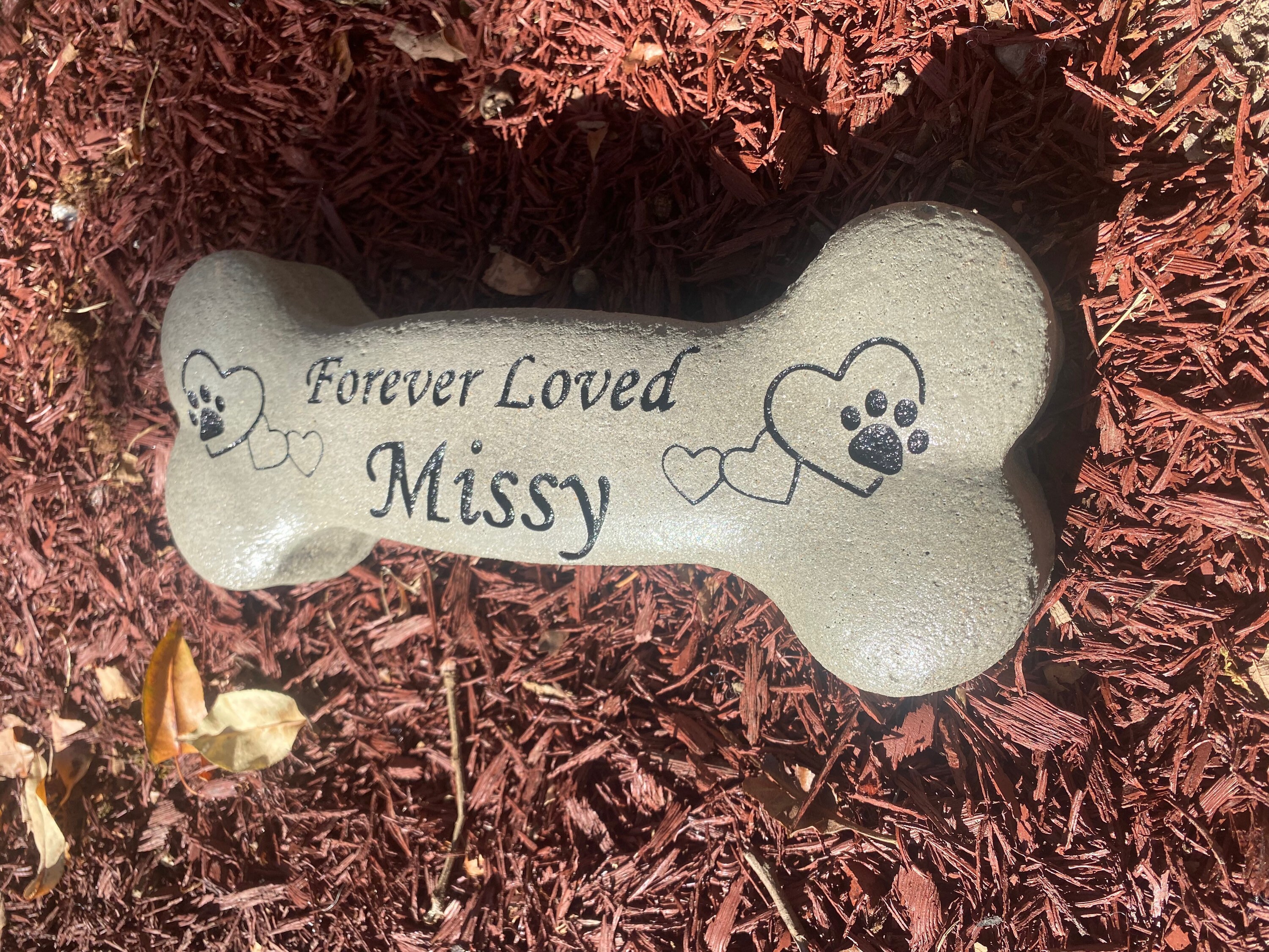 Pet Memorial Stone Bone Shaped Dog Headstone Pet Loss - Etsy