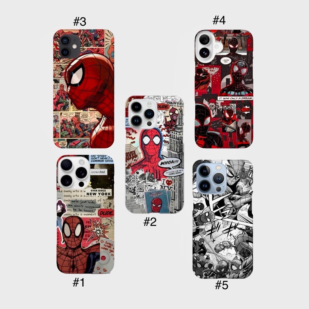 Spider-man Comic Phone Case - Marvel Superhero Case for iPhone ...