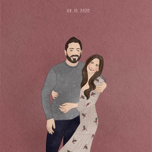 Personalized Gift, Custom Portrait, Custom Drawing, Personalized Gift ...