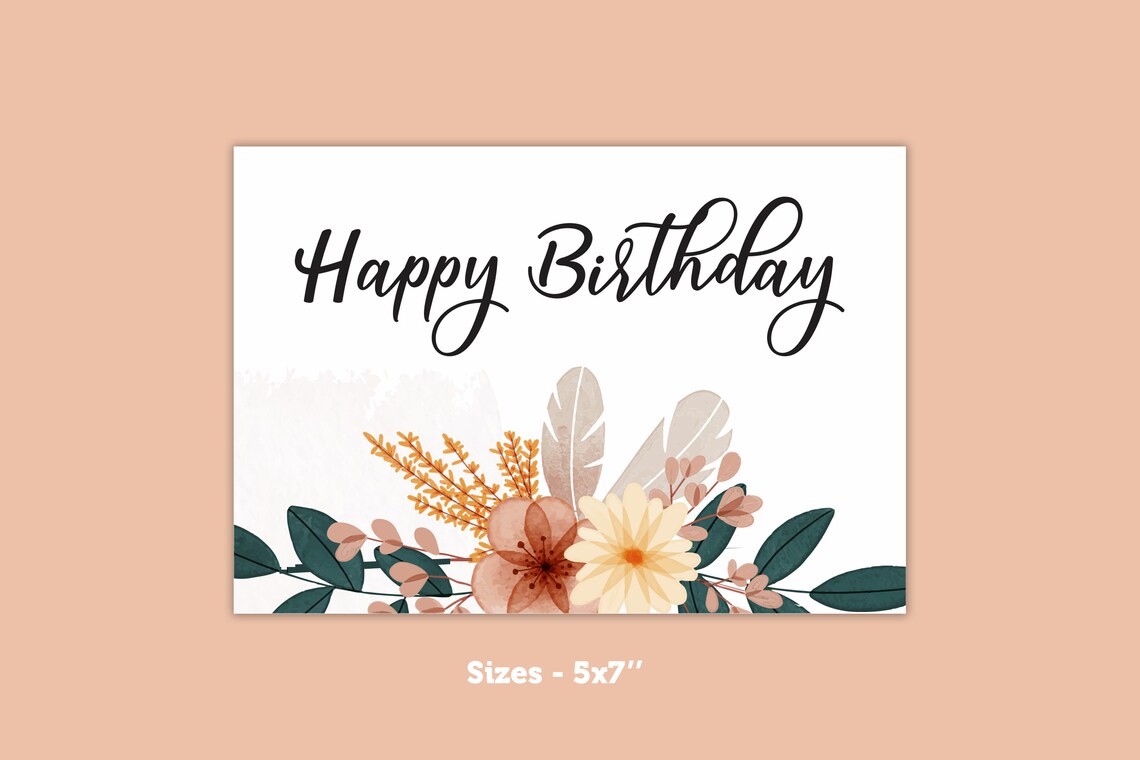 Printable Birthday Card Templates Digital Download Birthday Cards ...
