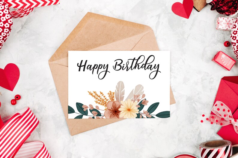Printable Birthday Card Templates | Digital Download Birthday Cards ...