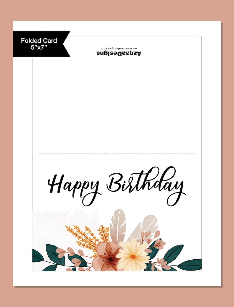 Printable Birthday Card Templates | Digital Download Birthday Cards ...