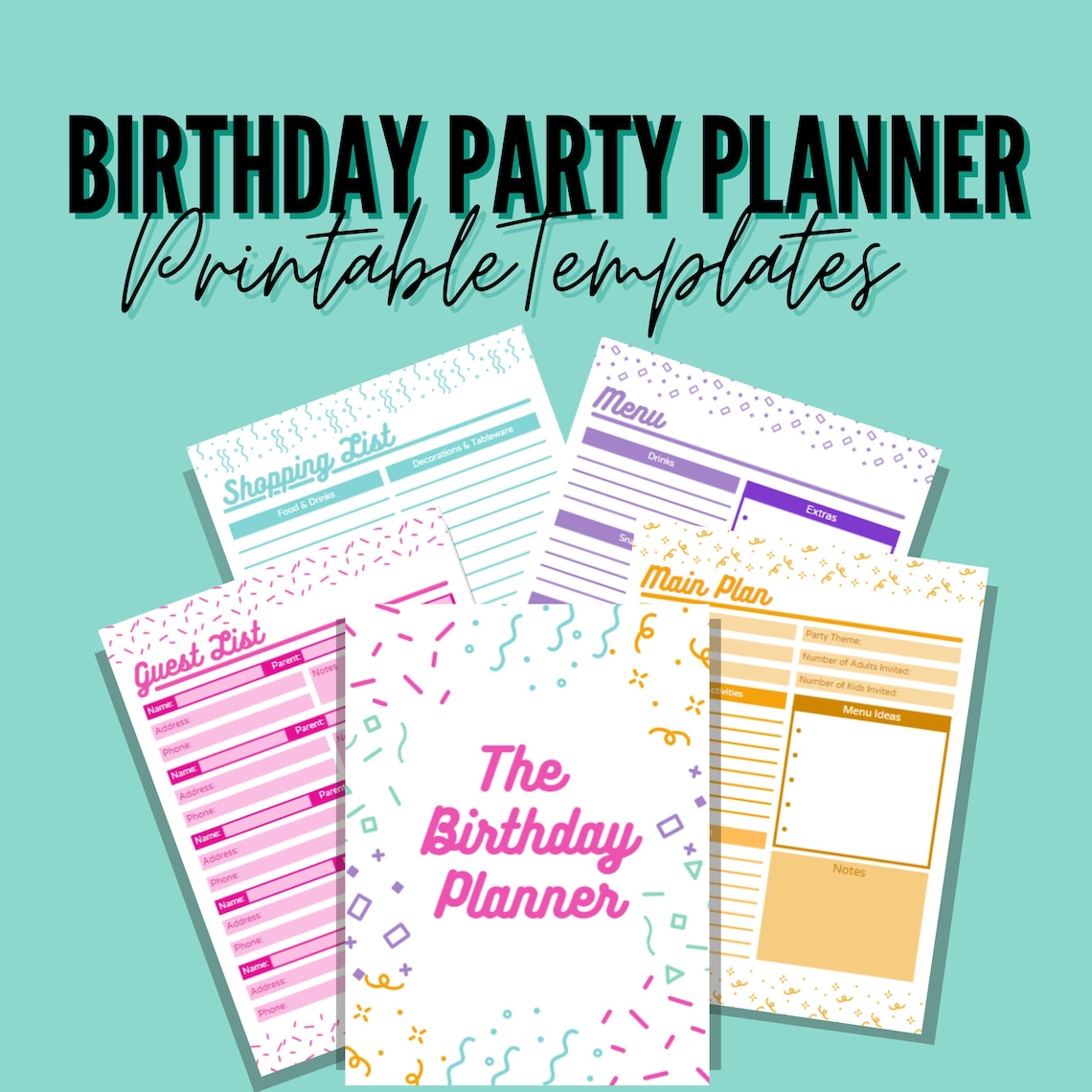 Birthday Party Planner Party Planner Kids Birthday Planner - Etsy