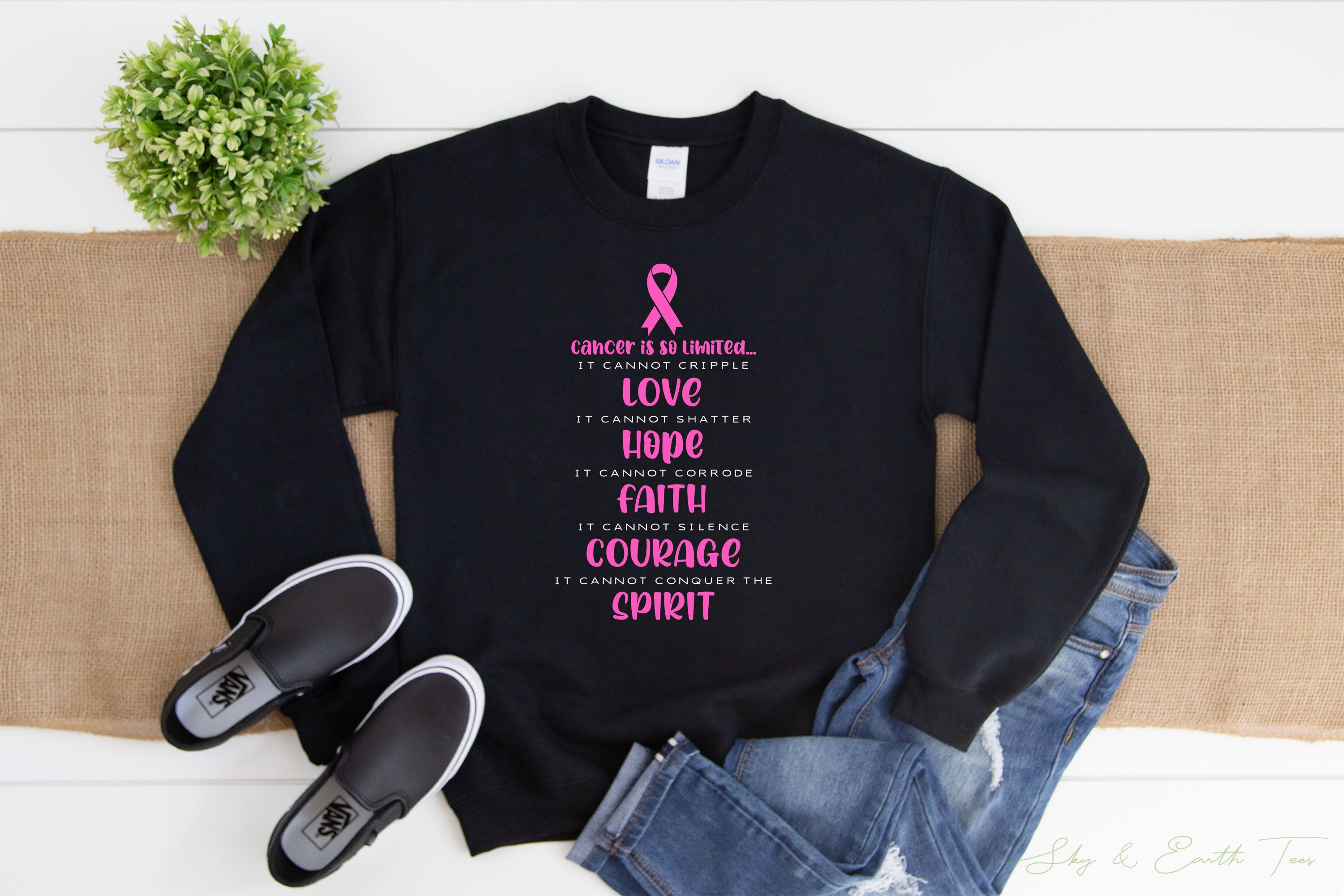 Breast Cancer Awareness Month Sweatshirt Pink Ribbon Shirt | Etsy