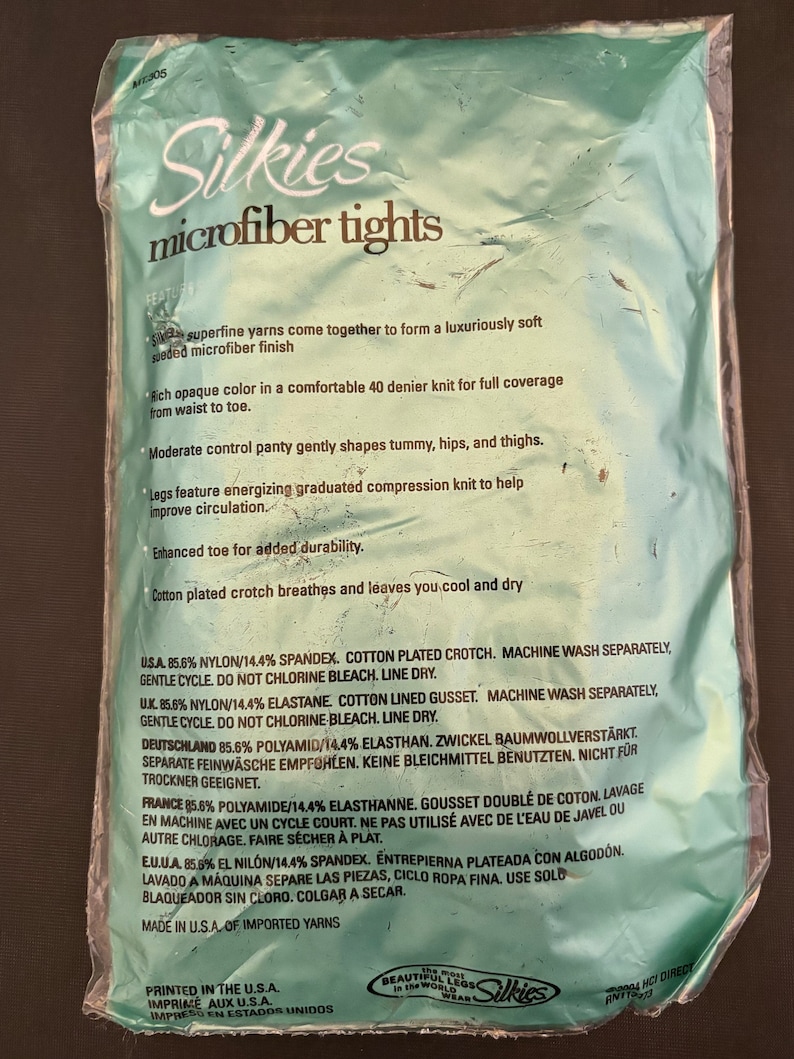 1990's Pantyhose GREY Nylon NOS, Choose Size M / L silkies Sheer-to-toe ...