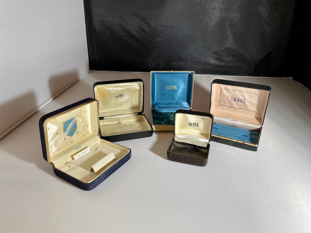 Vintage SWANK Cuff Link Box: Collectible Hinged Jewelry Display - Etsy