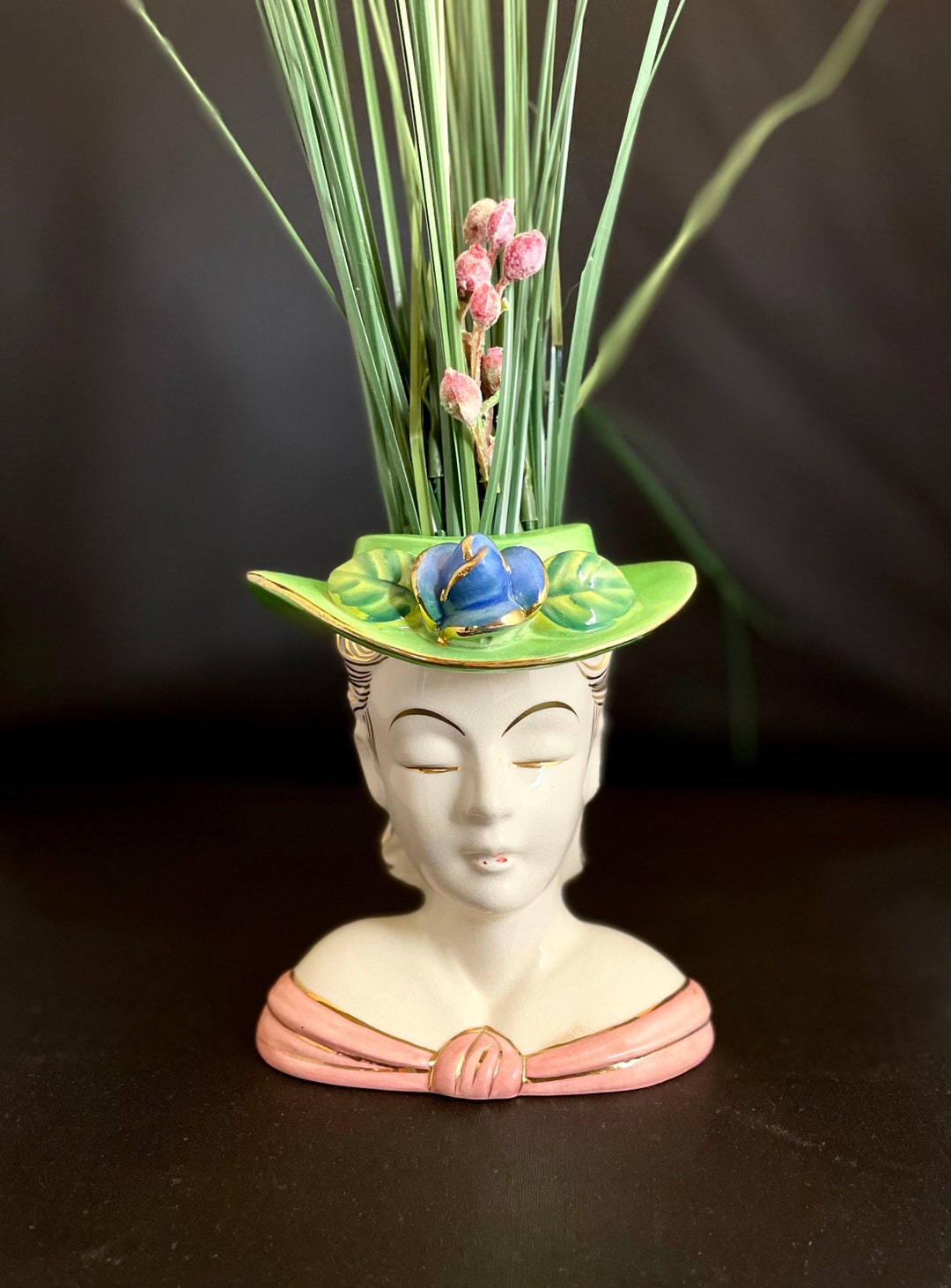 Vintage Shafford Lady Head Planter: Mid-century Ceramic Art Pottery - Etsy