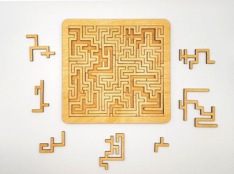 MAZE Wooden Jigsaw Puzzle 41 Pieces Brain Teaser - Etsy