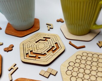 Puzzle Coasters - Etsy