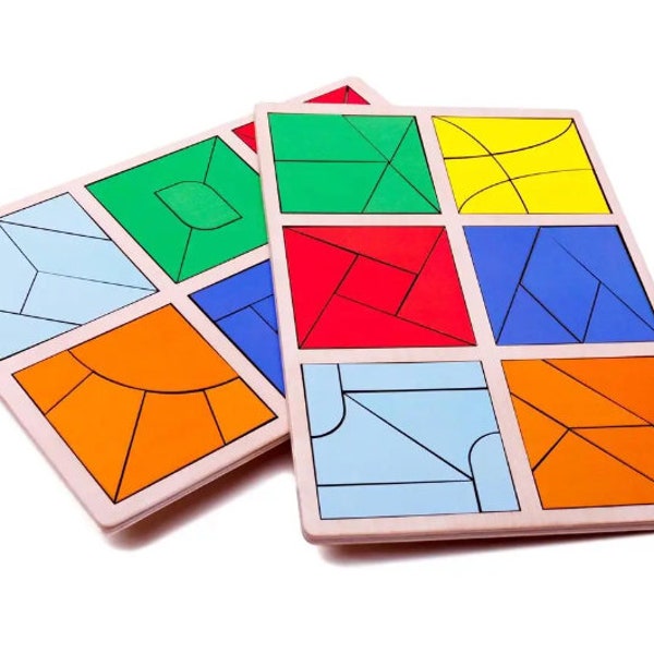 Wooden Square Puzzle - Etsy