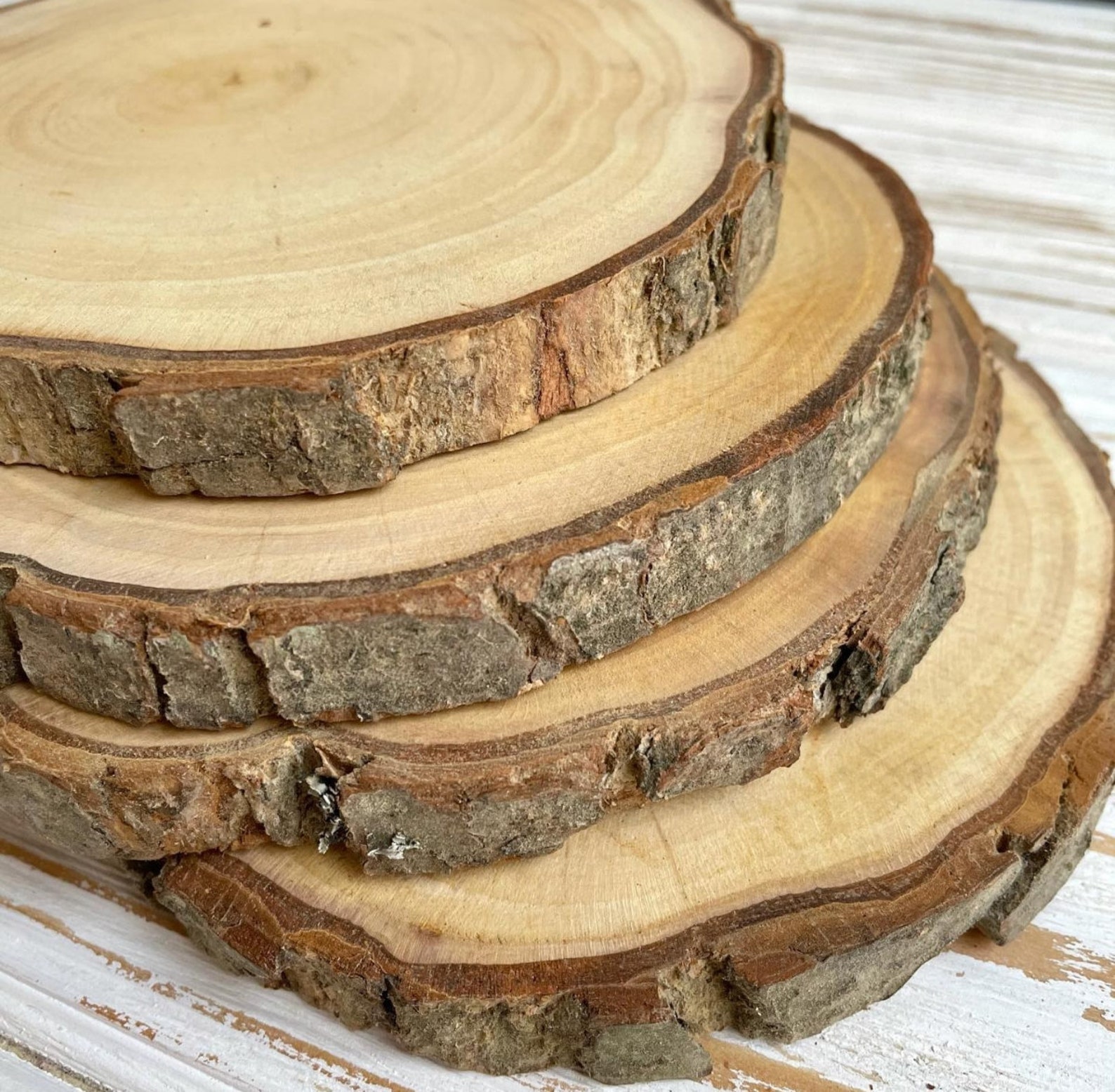 Round wood coaster Natural wood slices Coaster blanks rustic | Etsy