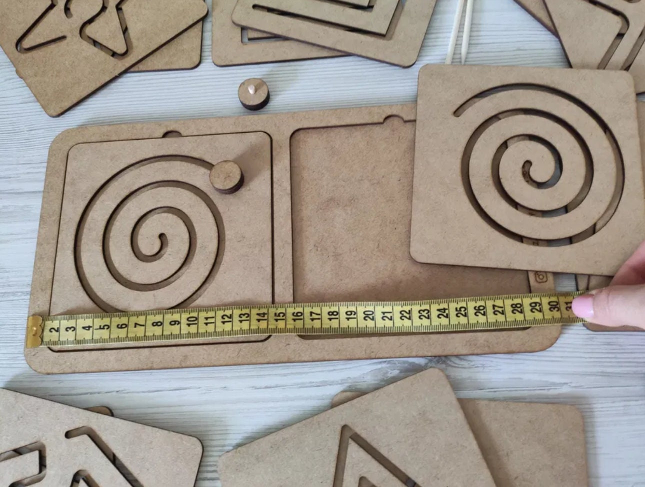 Wooden Tracing Boards, Montessori Writing Stencils Set for Kid, Writing ...