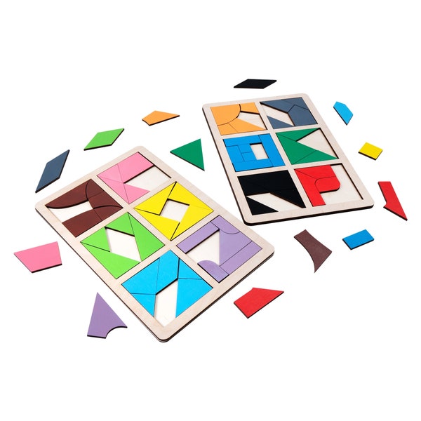 Geometric Puzzle - Etsy