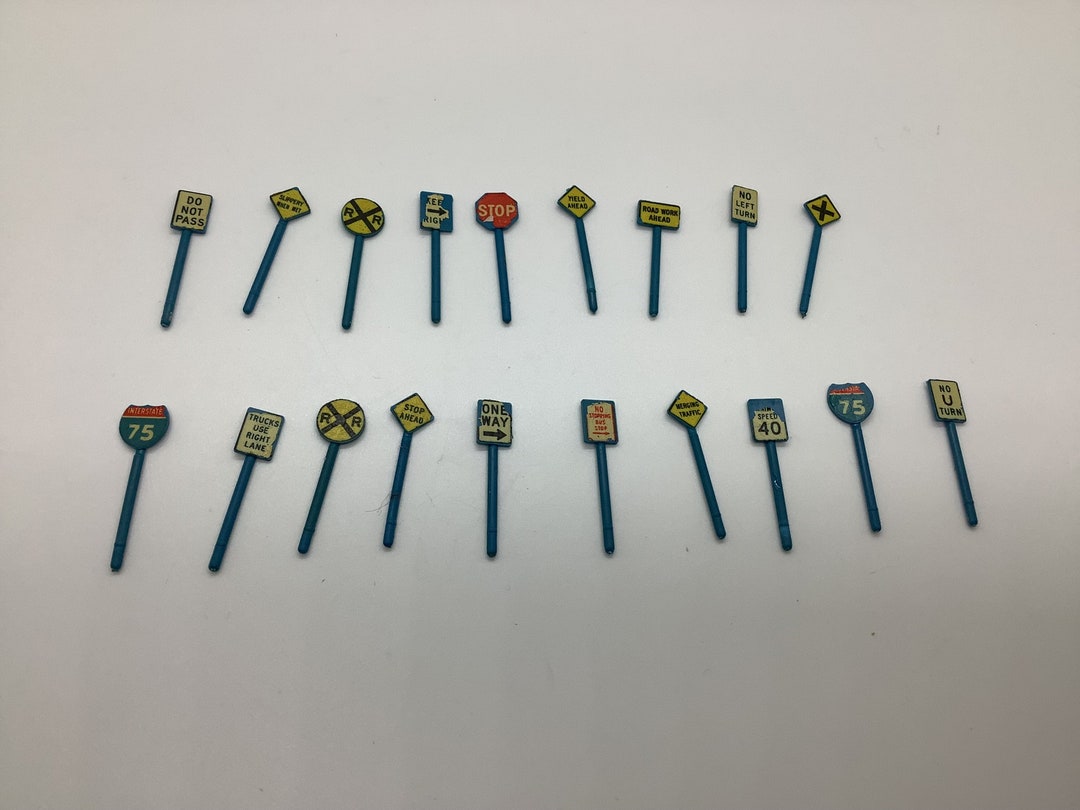 Vintage Toy Street Signs for Railroad, Legos - Etsy