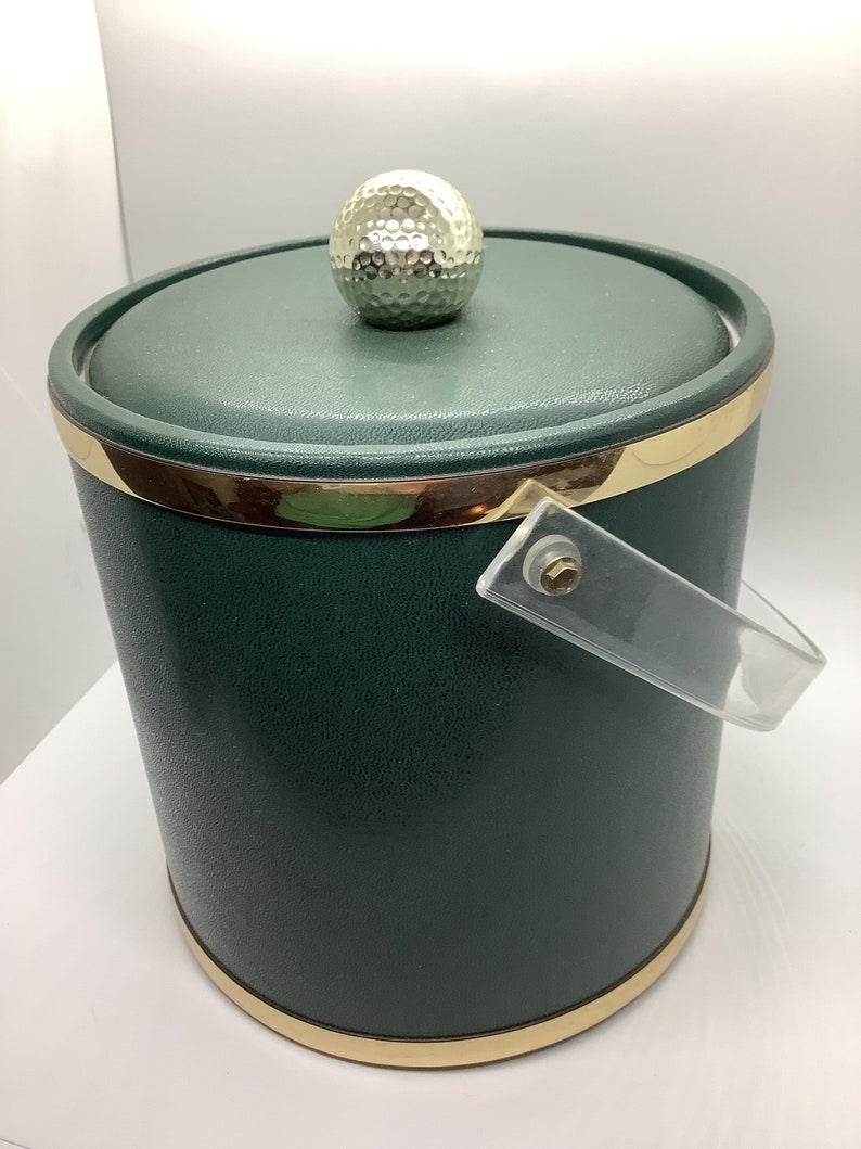 Vintage Golf Themed Ice Bucket, Green/gold - Etsy