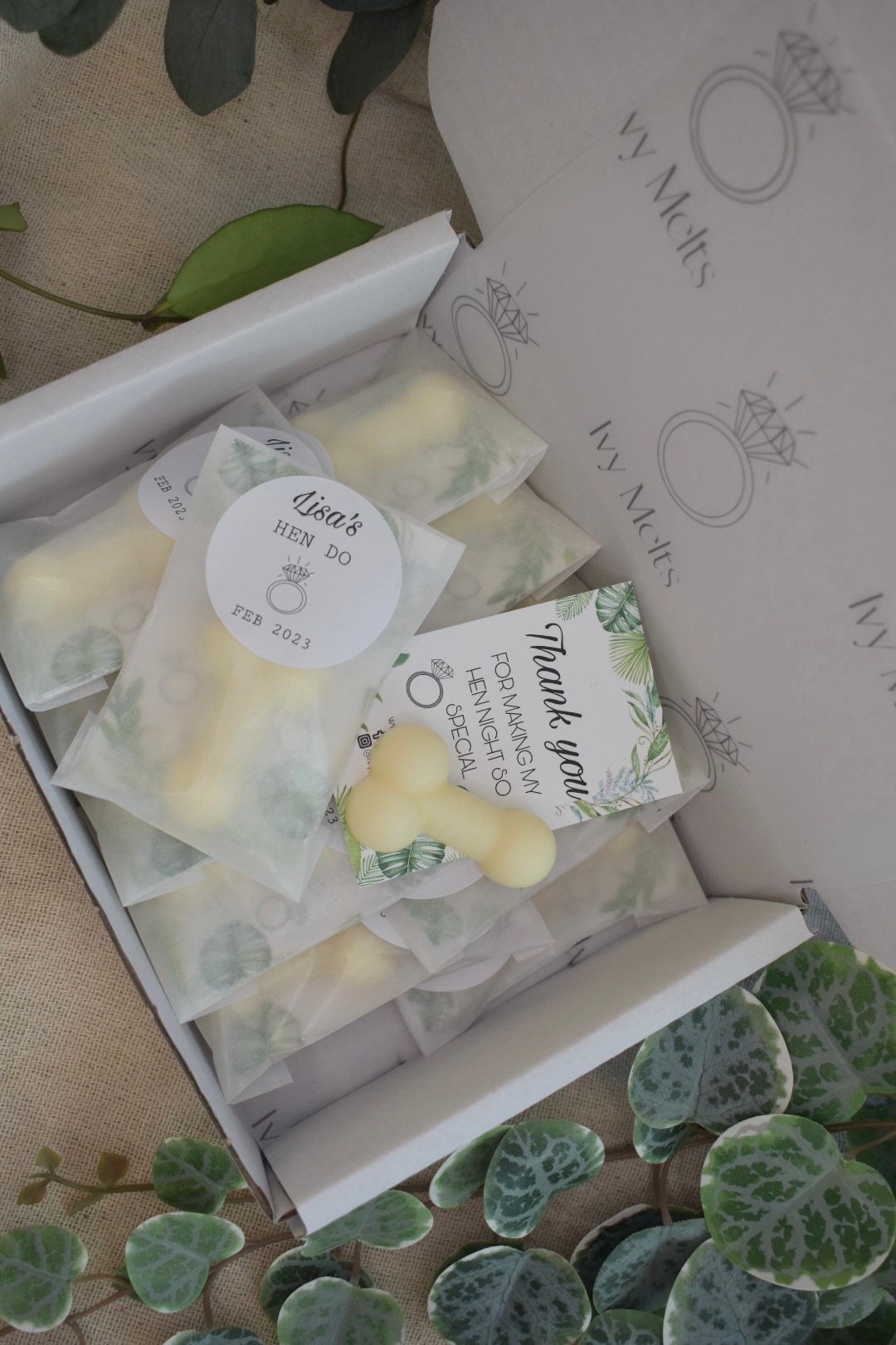 Personalised Hen Do Favours, Willy Wax Melts, Hen Party Gift Bag Filler ...