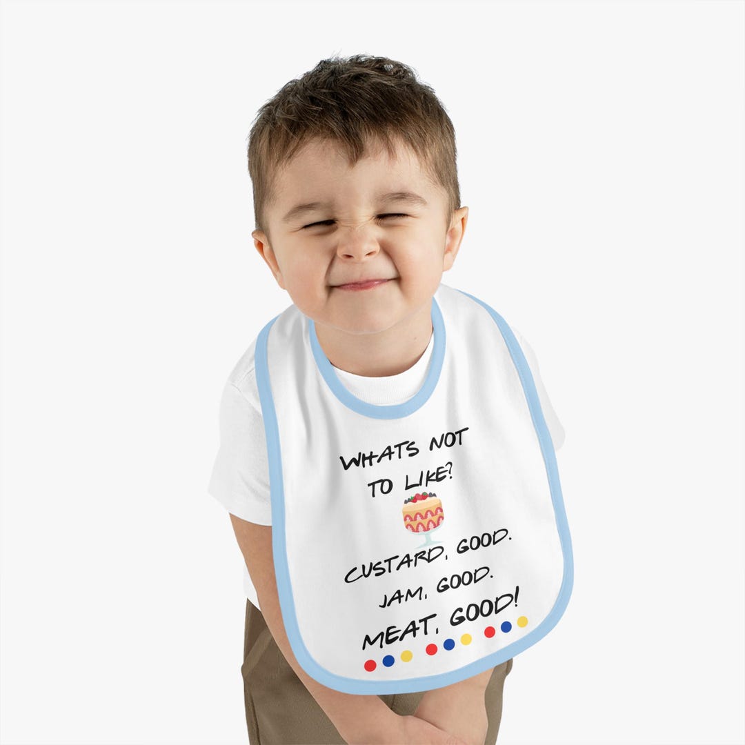 Friends TV Show Baby Bib, Ring-spun Cotton, Contrast Trim - Etsy