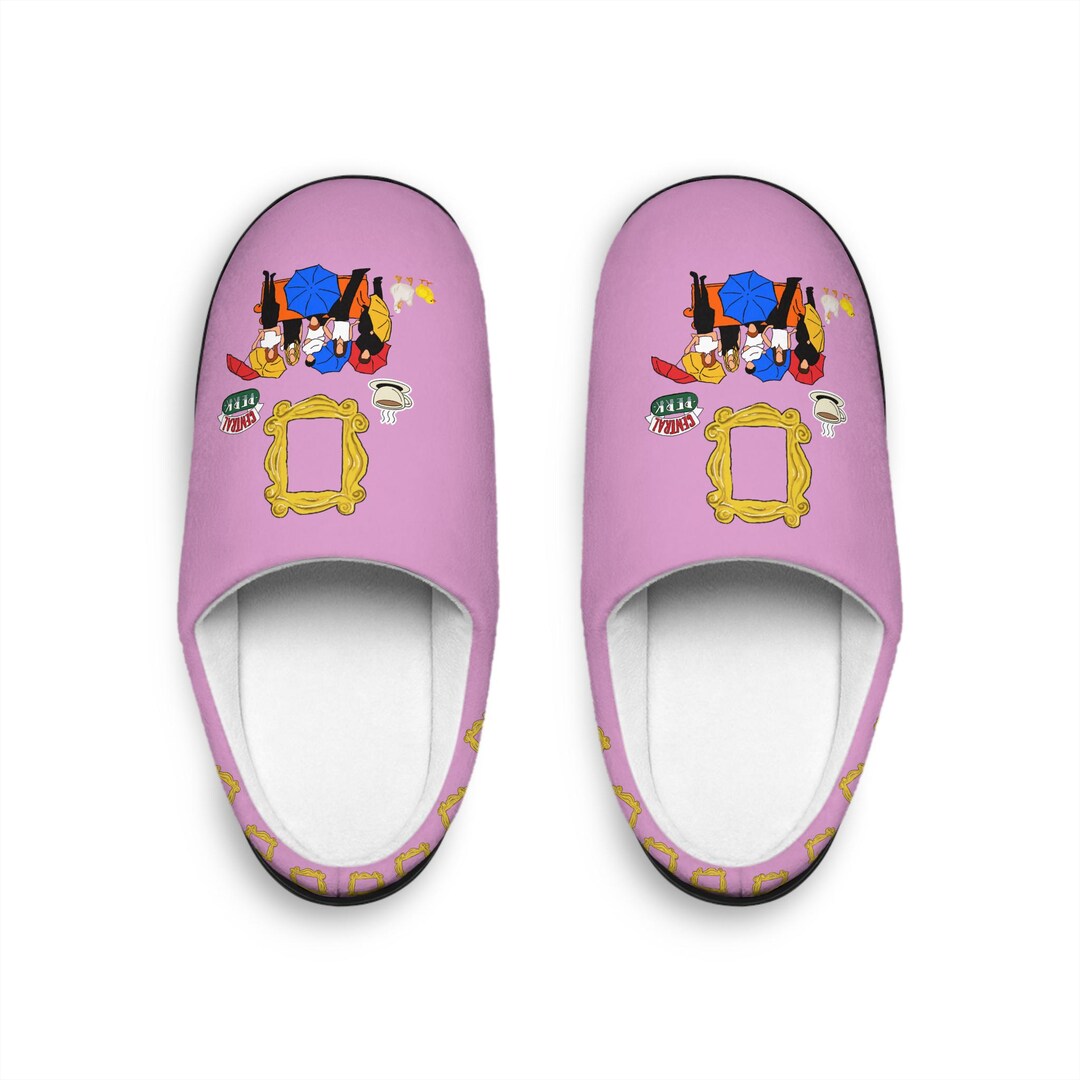 Friends TV Show Slippers, Women's Flannel Fleece House Shoes - Etsy