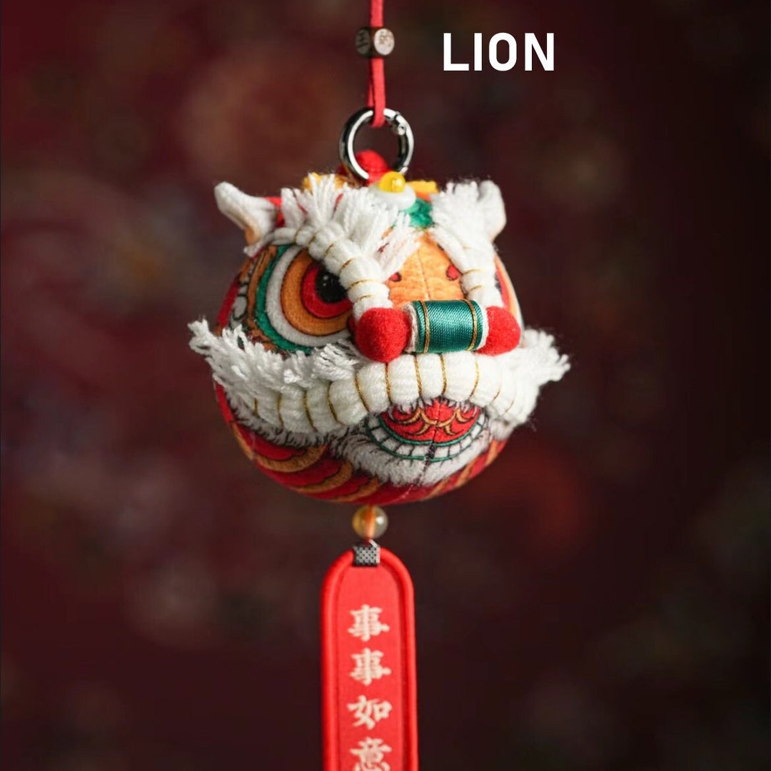 Hand-embroidered Amulet, Auspicious Animals Sachet, Protection Amulet ...